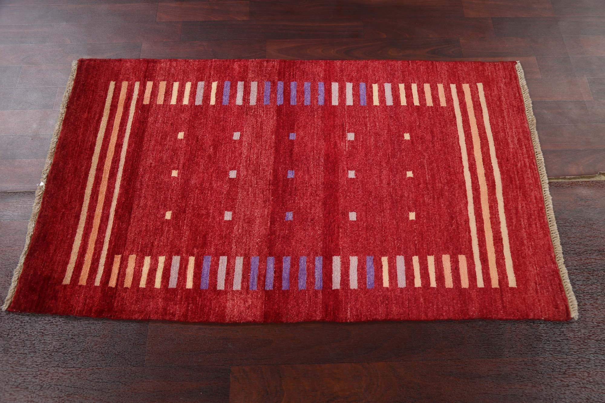 Dakota Fields Red Handmade Gabbeh Oriental Rug 3x4 | Wayfair
