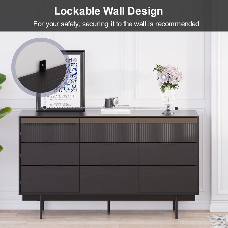 Ebern Designs Sideboard Anetha, 59" X 34" Large Buffet Anetha With ...