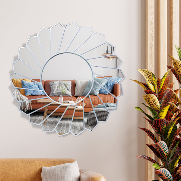 Wrought Studio Mangesh Round Wall Mirror & Reviews | Wayfair