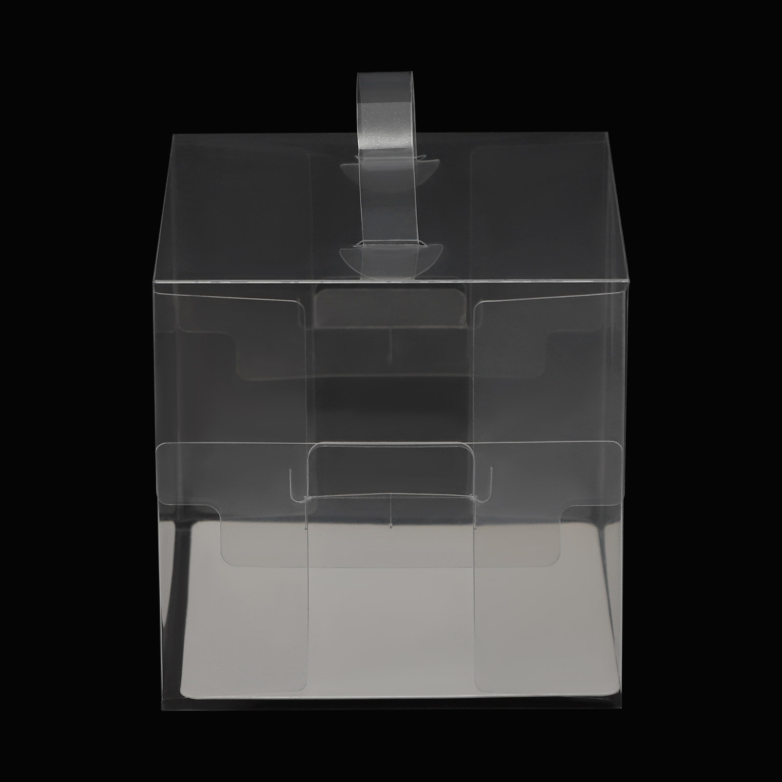 JOYDING 50 Pcs Clear Cake Boxes Plastic Cake Carrier With Lid And ...