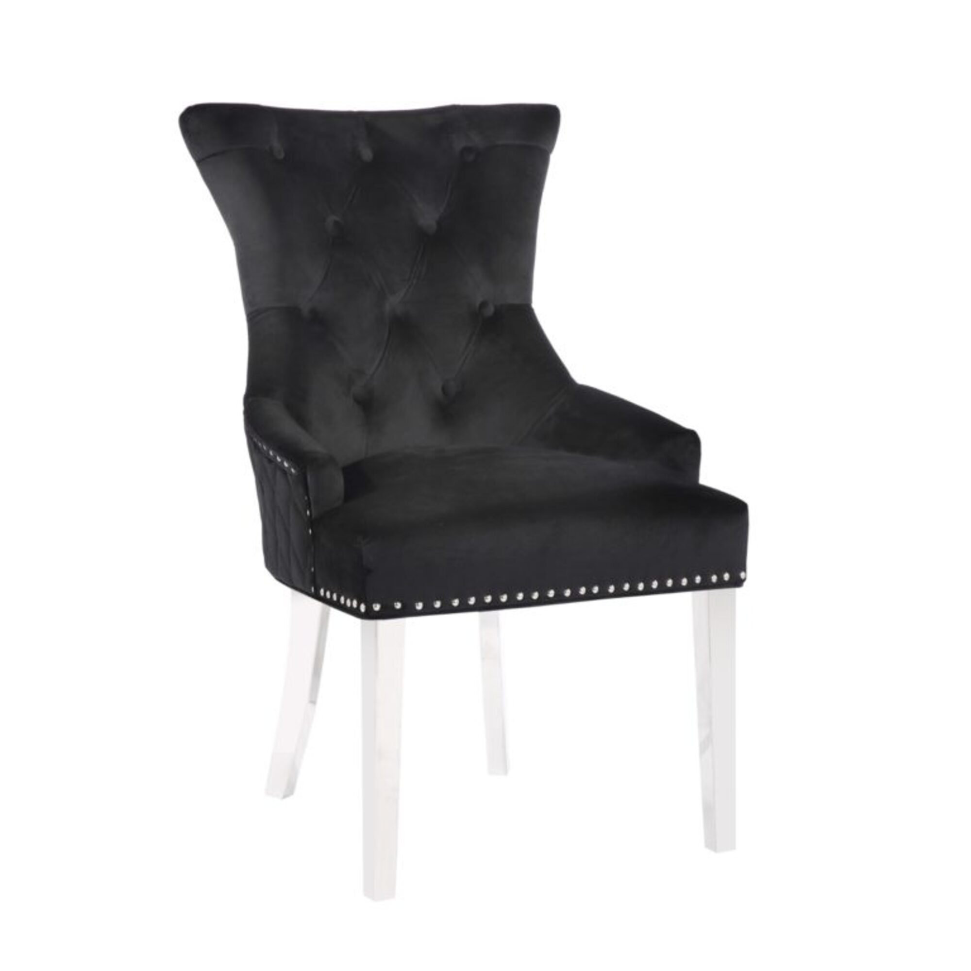 Rosdorf Park Duthill Tufted Velvet Upholstered Wingback Side Chair ...