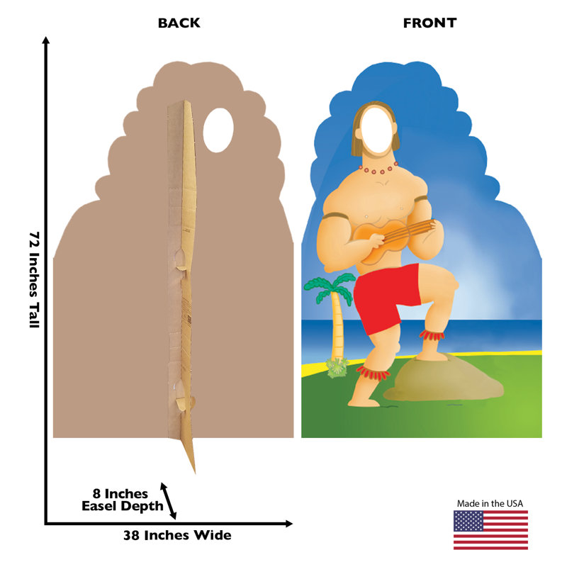 Advanced Graphics Life-Size Stand-Ins Hawaiian Guy Cardboard Stand-Up ...