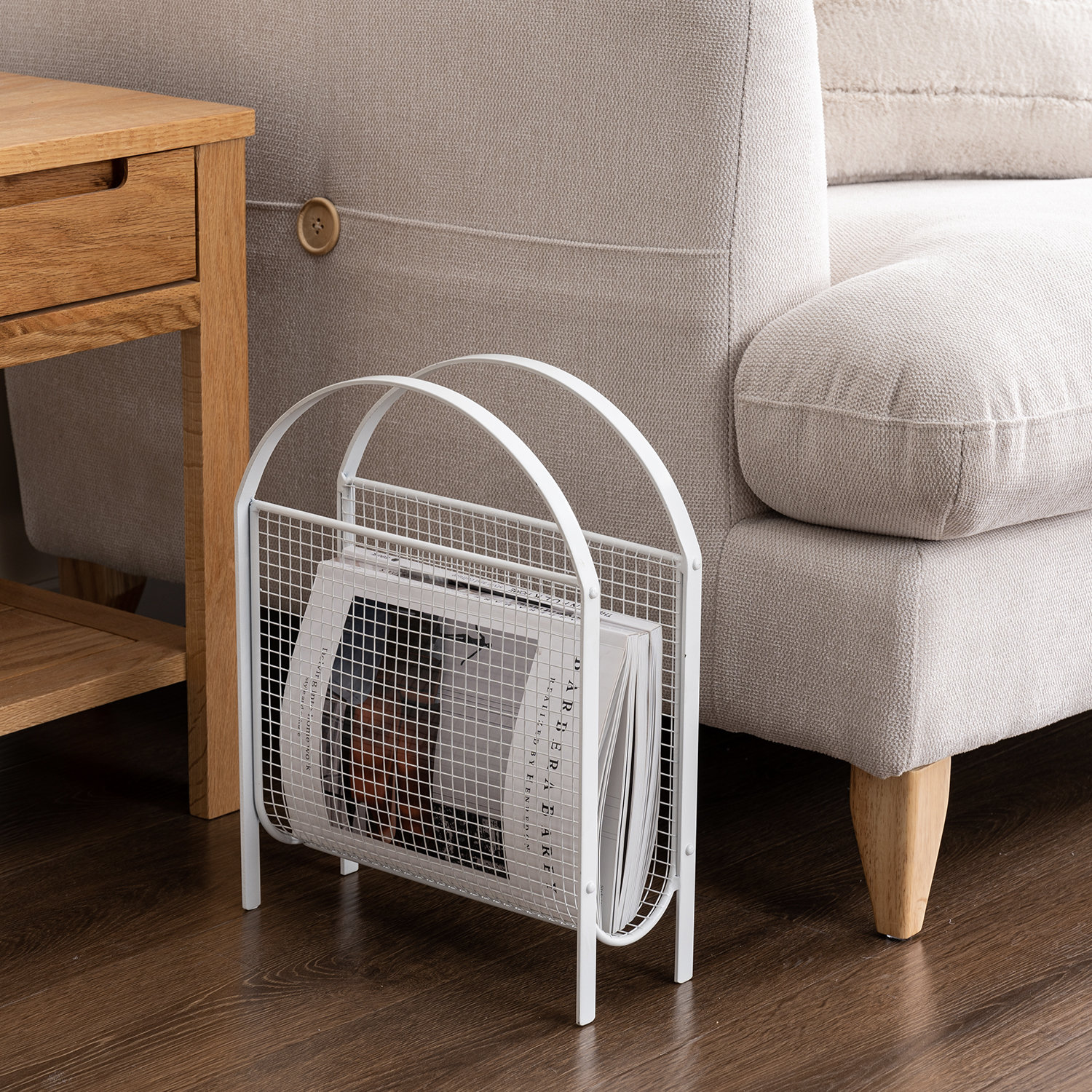 Ebern Designs White Metal Decorative Magazine Racks Holder | Wayfair