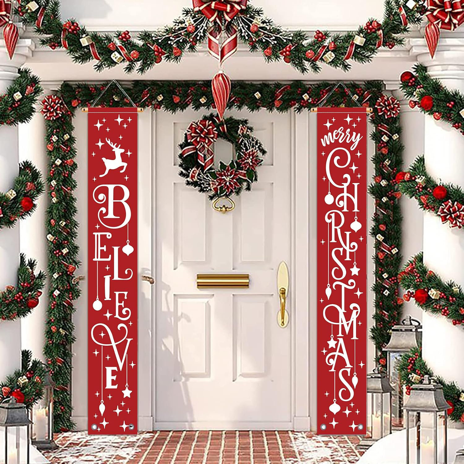 The Holiday Aisle® Merry Christmas Banner- Christmas Door Banner 71"X ...