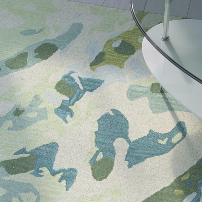 Orren Ellis Charlayne Wool Abstract Rug & Reviews | Wayfair
