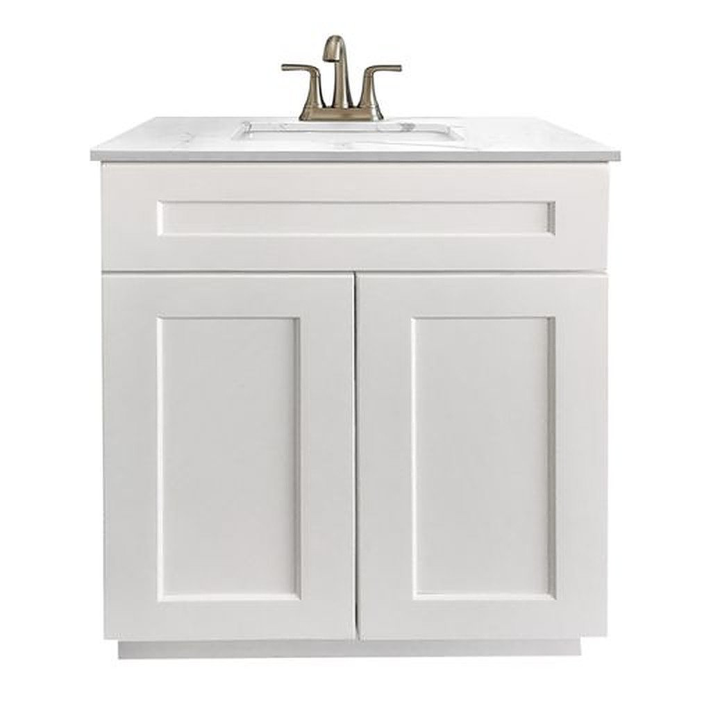 Vanity Atelier 24'' Single Bathroom Vanity Sink Base Cabinet in White ...