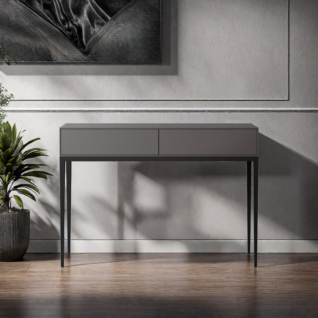 Liu's ink furniture Modern Minimalist Console Table With 2 Drawers ...
