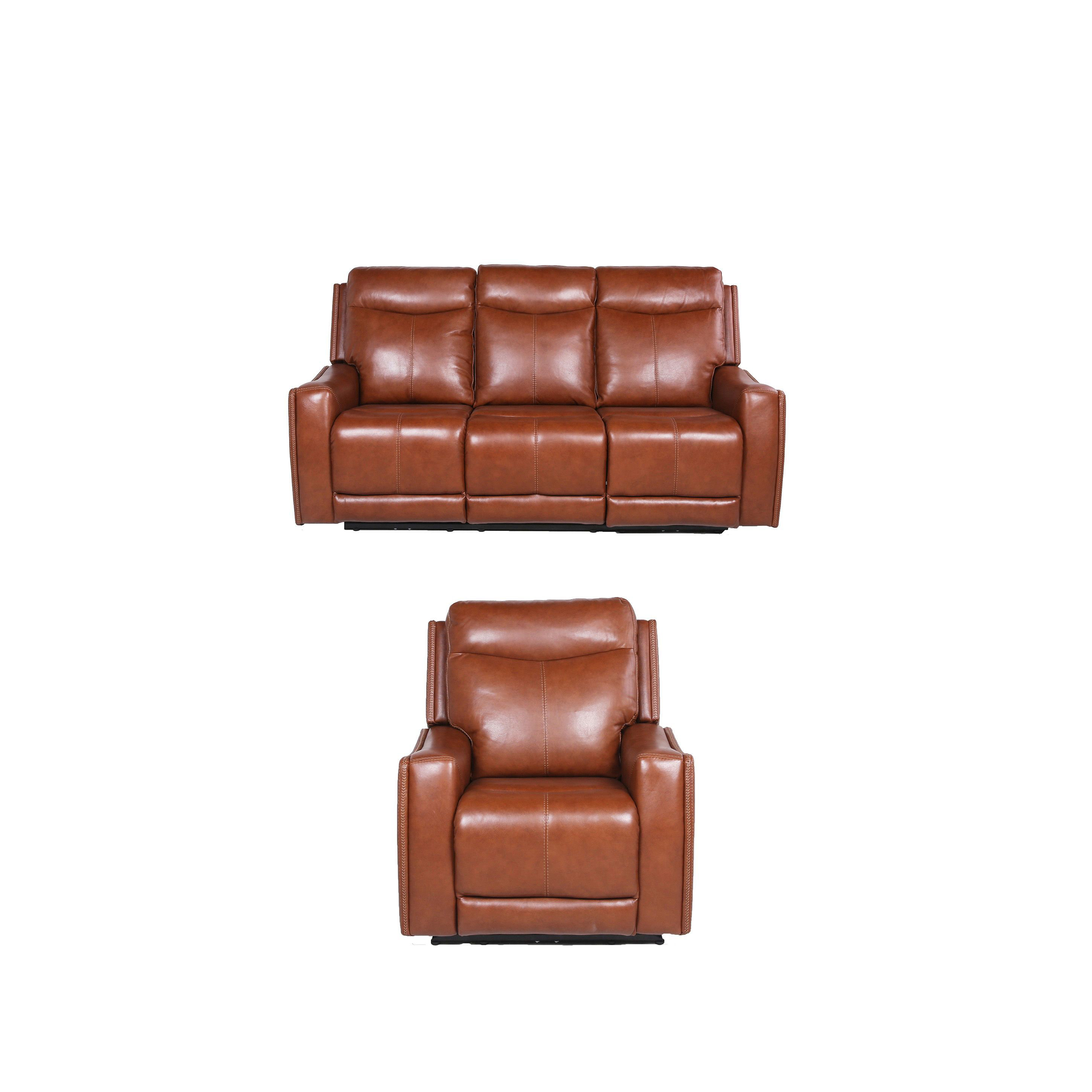 17 Stories Roxen - Two Piece Leather Living Room Set | Wayfair