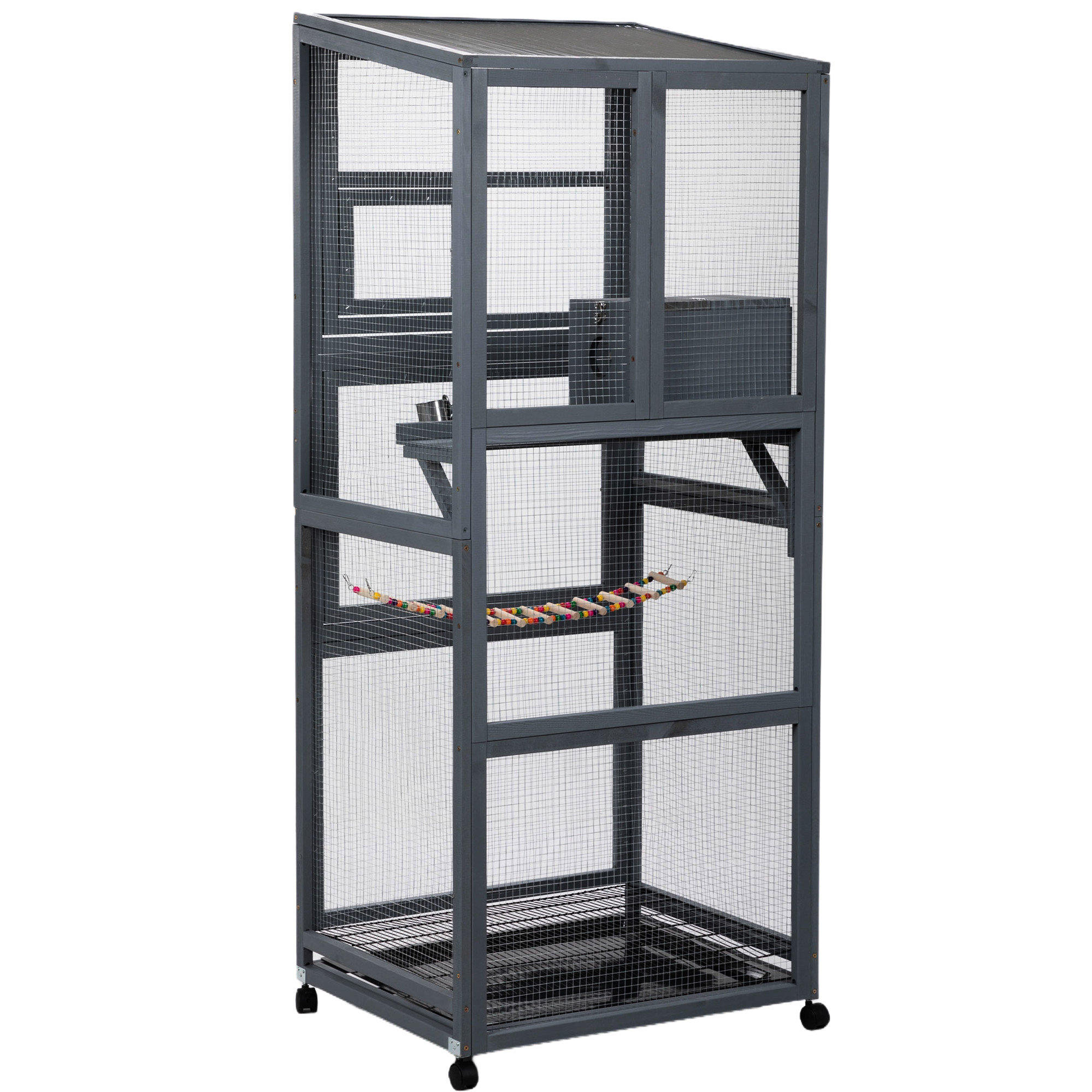 Tucker Murphy Pet™ Cage à oiseaux en bois avec roues universelles ...