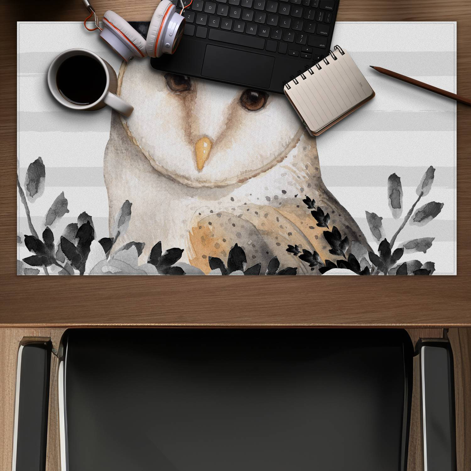 Begin Edition International Inc. Owl detective - 14.00"x24.25" Desk mat ...
