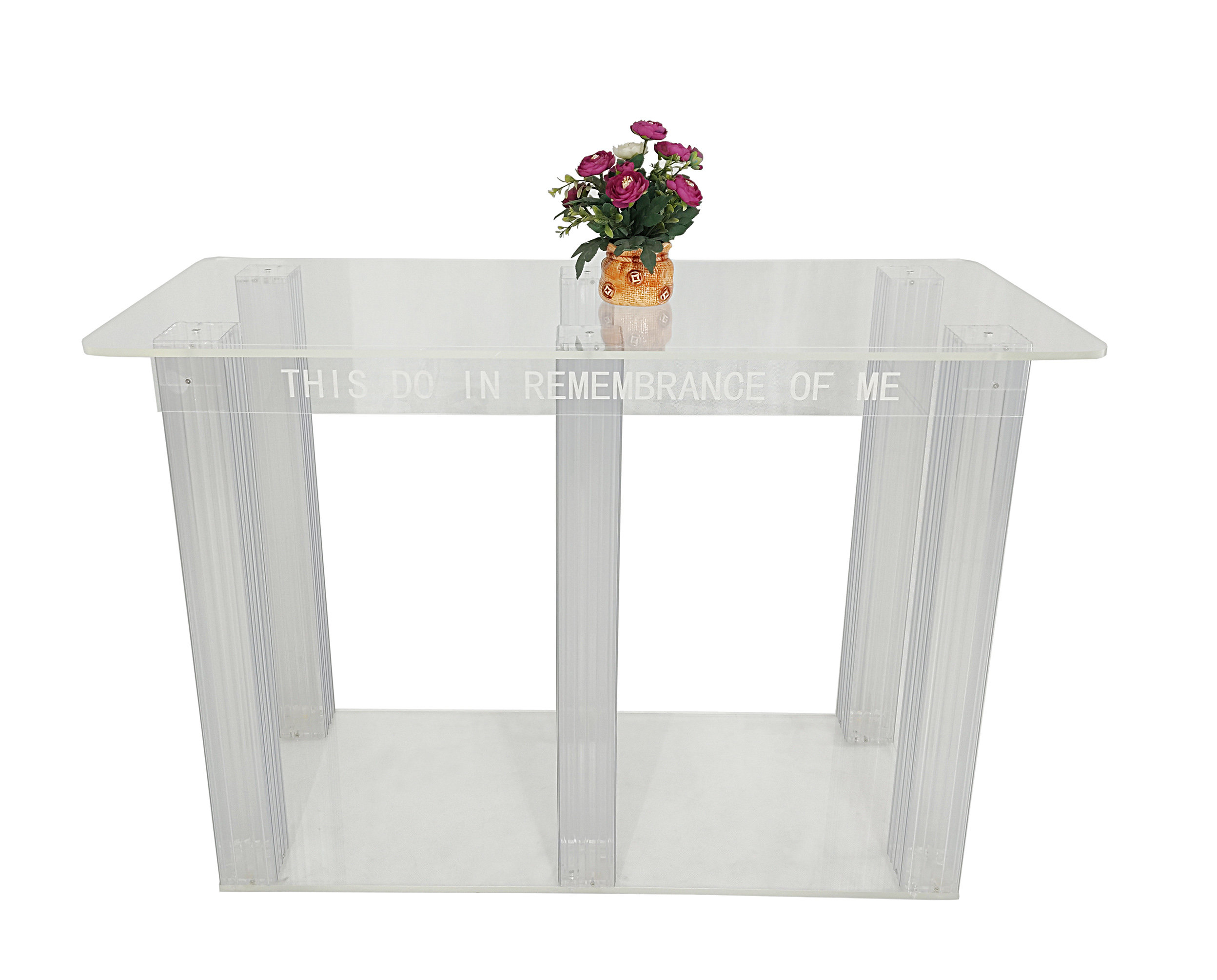 FixtureDisplays Clear Acrylic Plexiglass Church Holy Communion Table ...