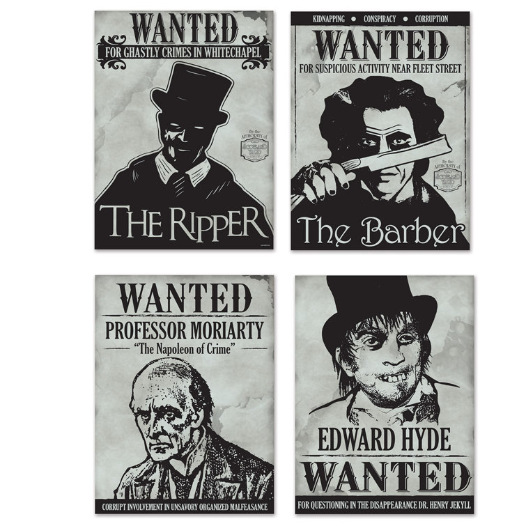 The Beistle Company 4 Piece Sherlock Holmes Wall Décor Set | Wayfair