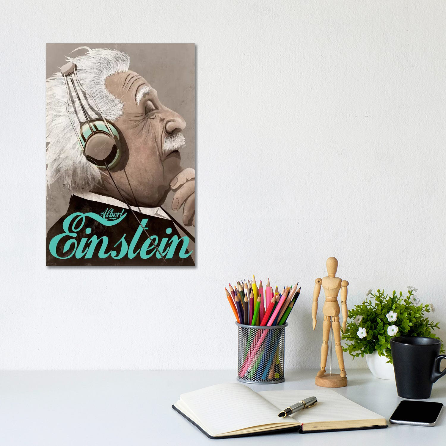 East Urban Home Albert Einstein - Graphic Art Print | Wayfair
