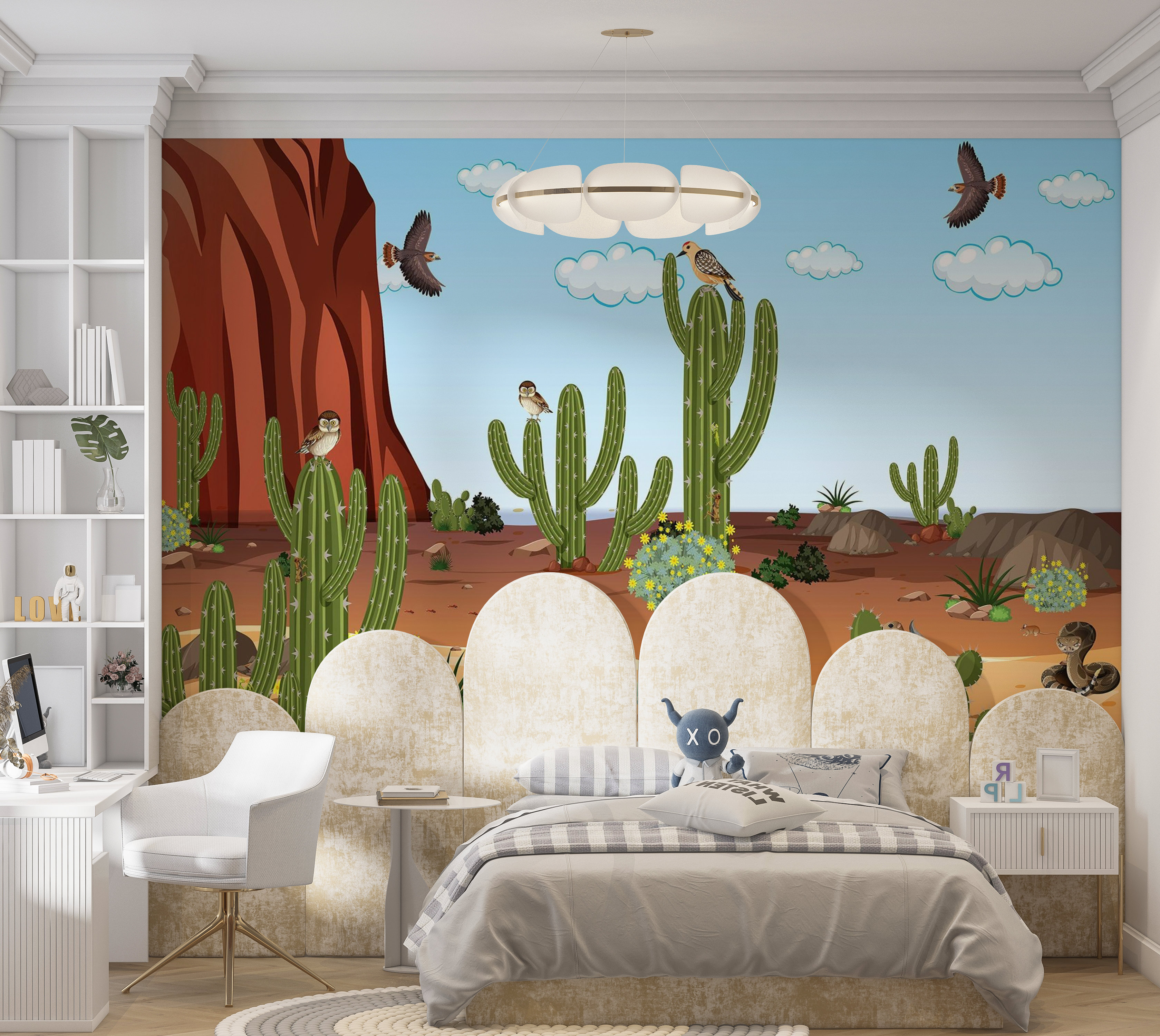 Foundry Select Premium Peel & Stick Wall Mural - Desert Wildlife Scene ...