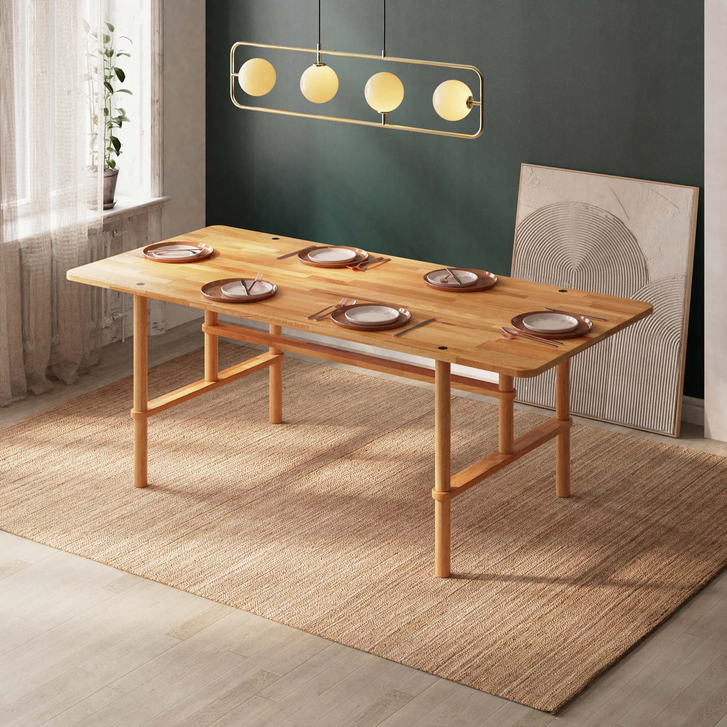 Demontha Solid Beech Wood Dining Table - Wayfair Canada
