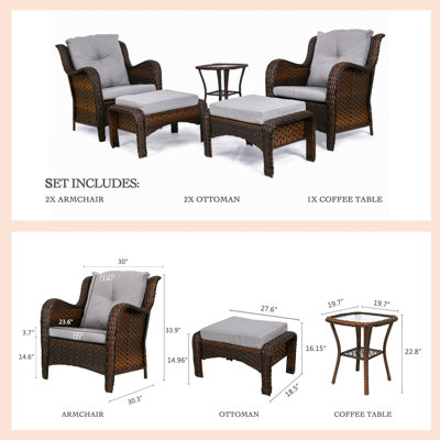 Bayou Breeze Dawna 2 - Person Outdoor Seating Group with Cushions | Wayfair