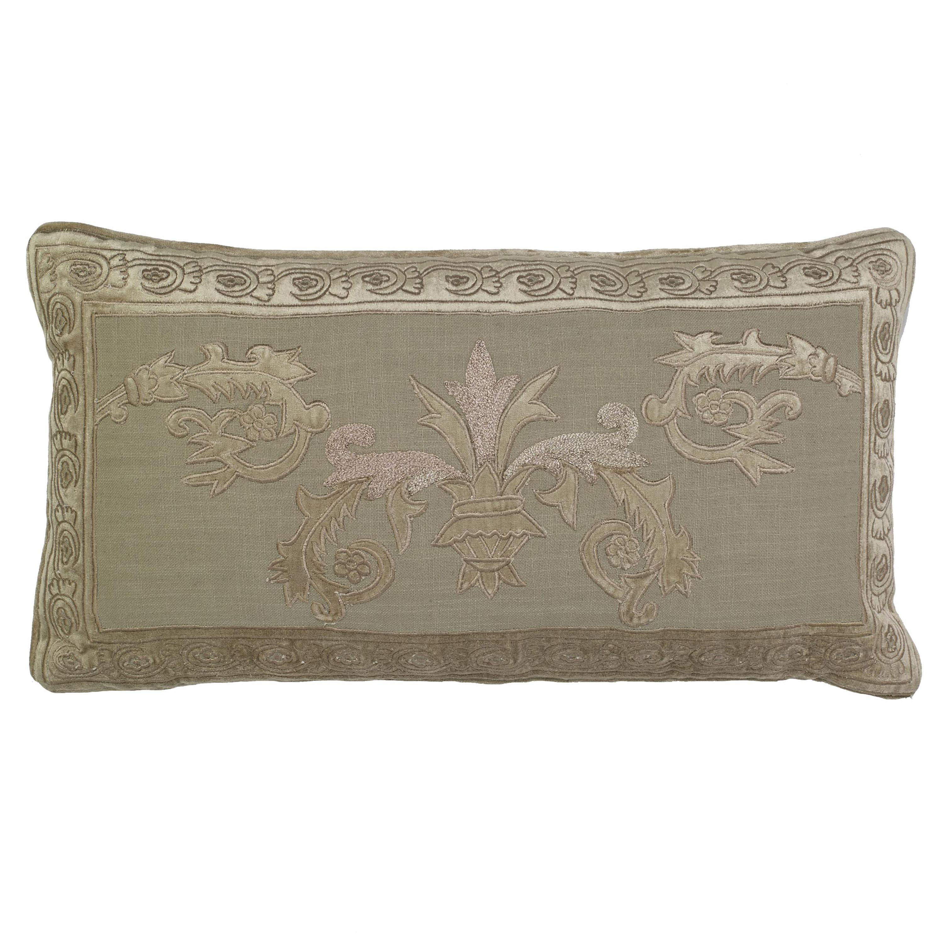 Peppermint Home Venezia Applique Embroidery Throw Pillow | Wayfair