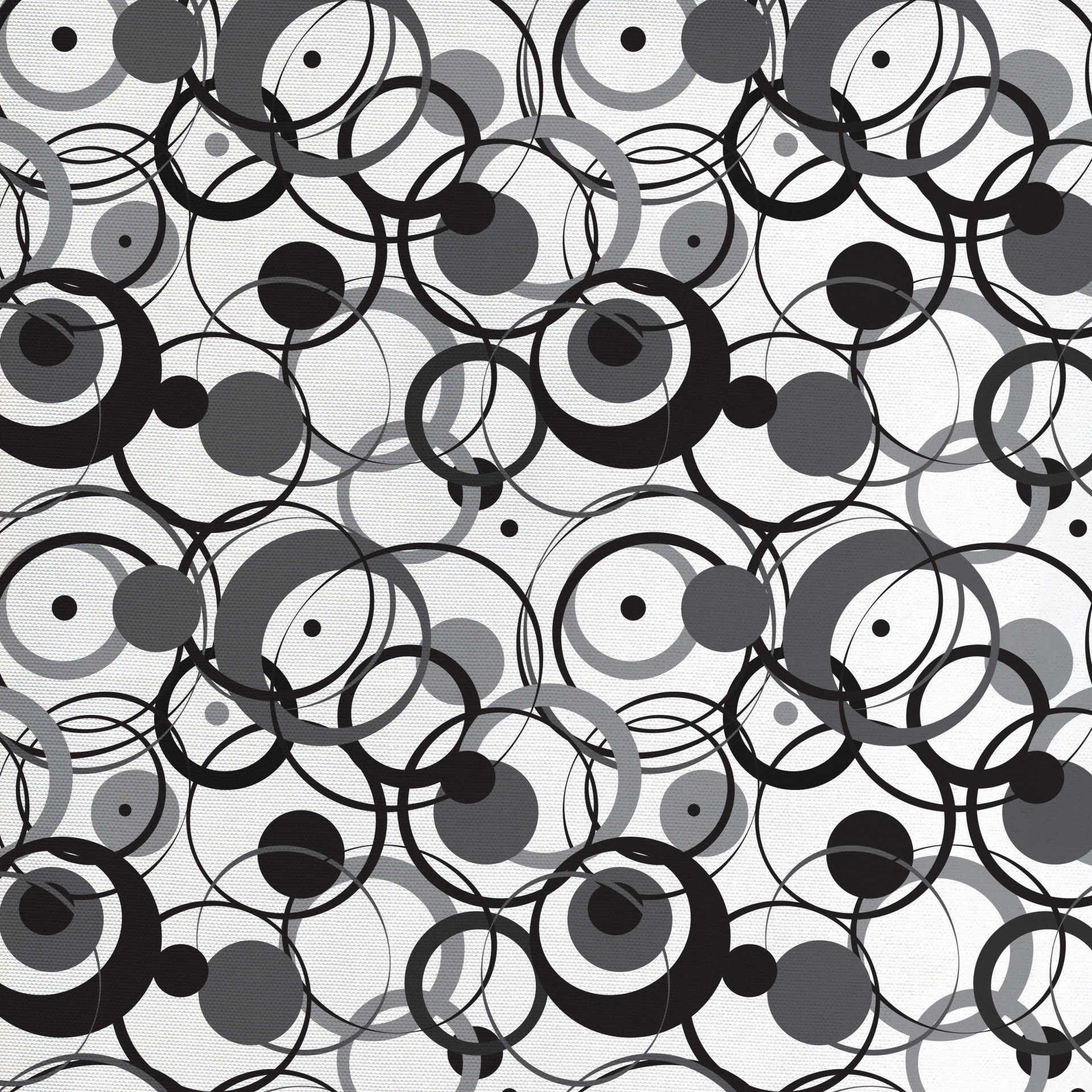 East Urban Home Monochrome Circles Dots Surreal Expressionism Fabric ...