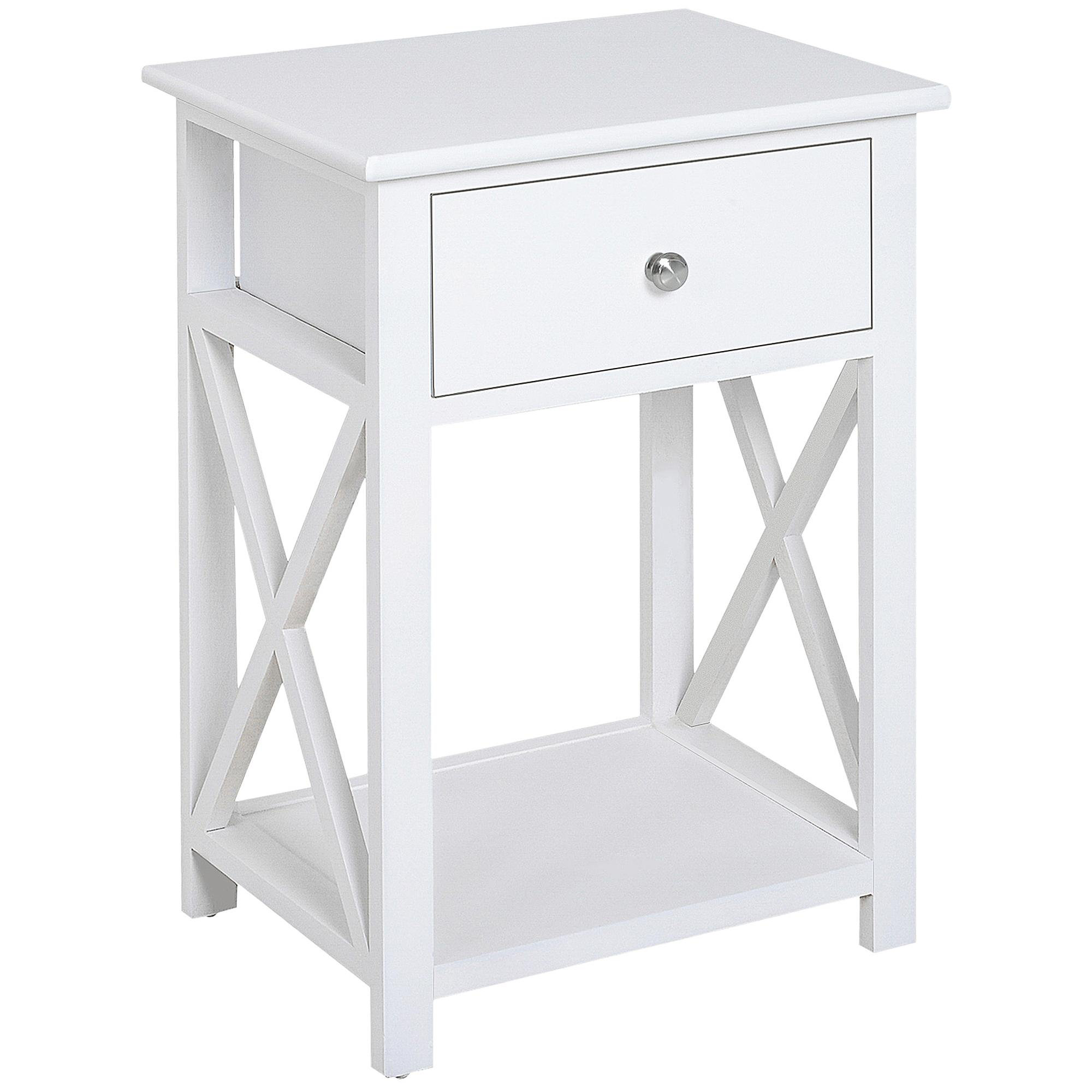 Ophelia & Co. Side Table, Farmhouse End Table With Storage Drawer, Open ...
