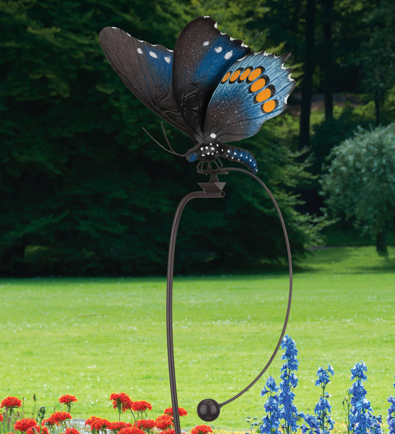 Lark Manor Aliyannah Rocker Butterfly Pipevine Garden Stake & Reviews ...