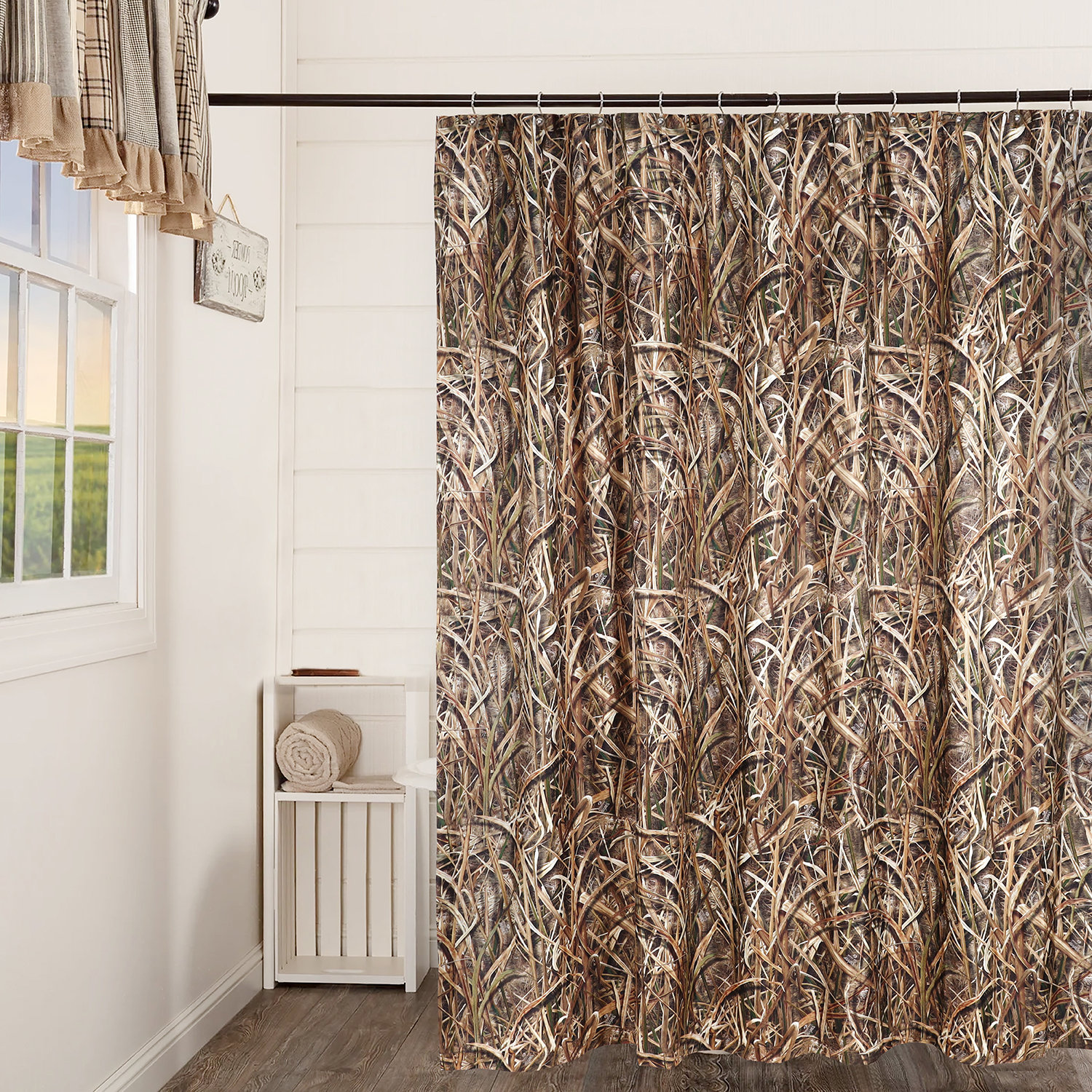 Mossy Oak Shadow Grass Blades Microfiber Shower Curtains Camouflage ...
