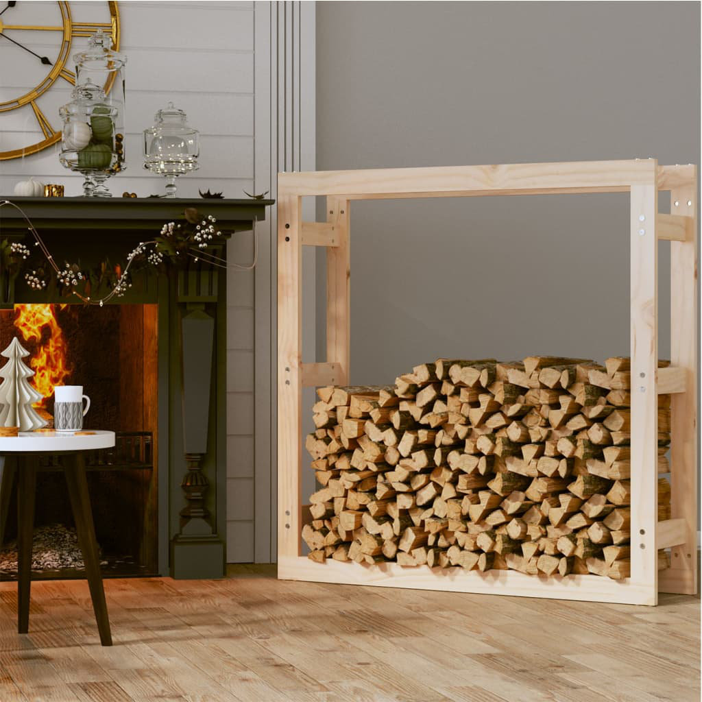 Ebern Designs Firewood Rack White Solid Wood Pine - Wayfair Canada