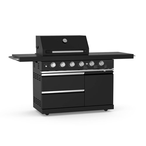 Flexispot Akoah Outdoor 6-Burner 74,600 BTU Modular Gas Grill, Barbecue ...