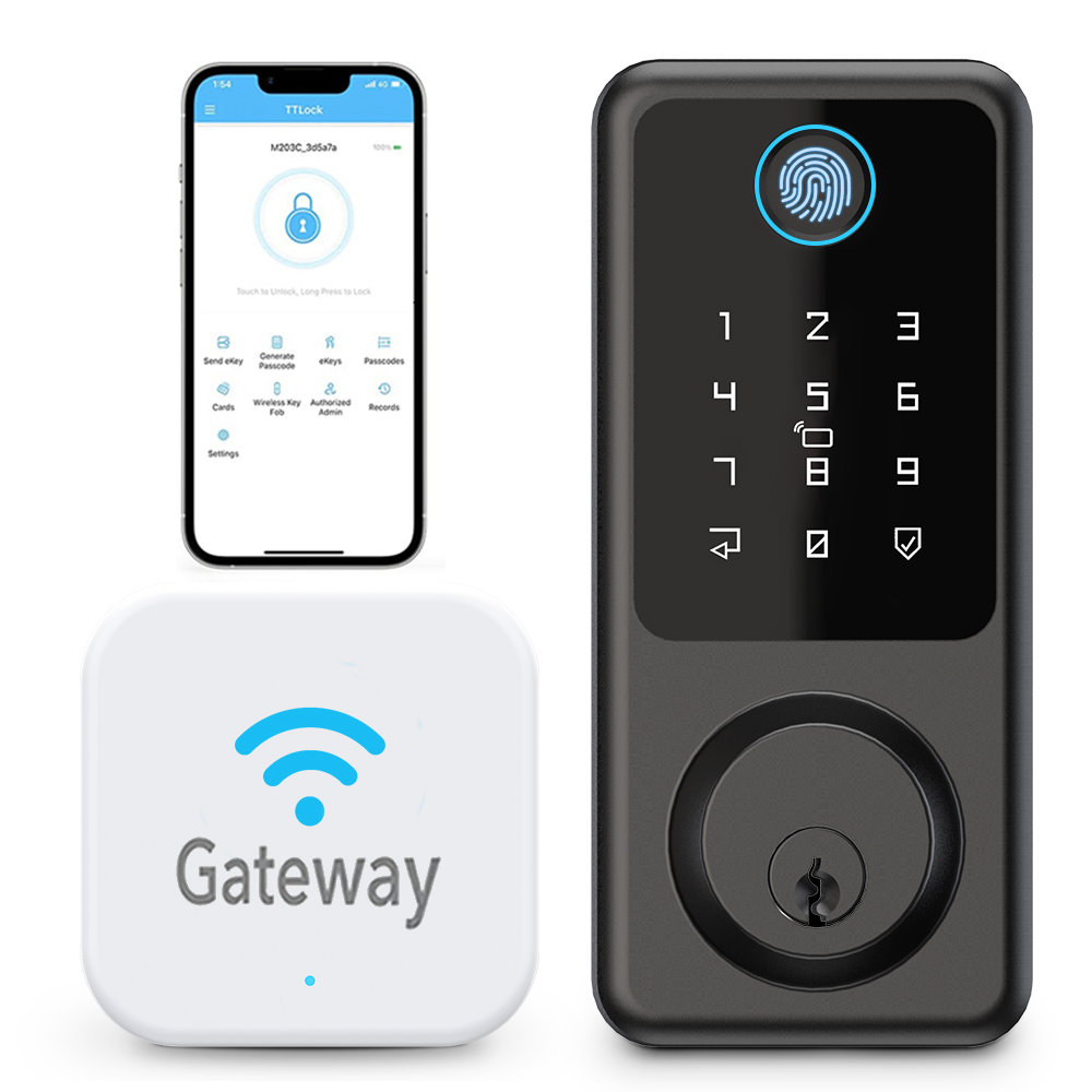 Secusly WIFI Smart Door Lock Electronic Lock with Gateway | Wayfair
