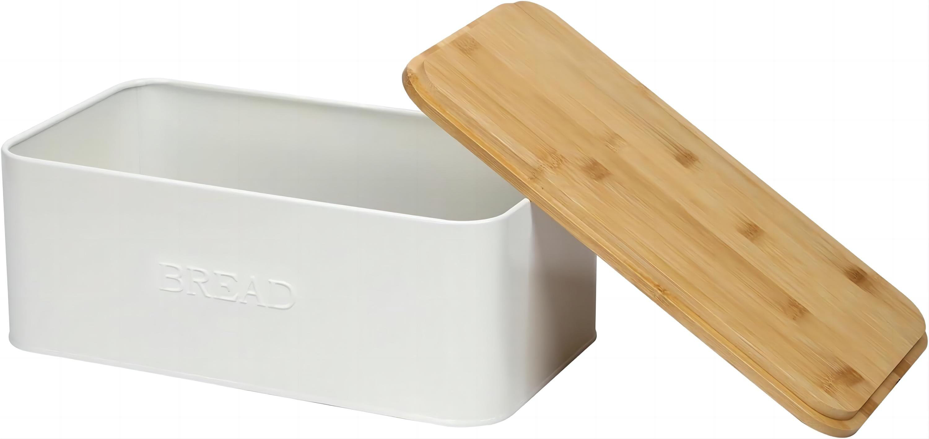 Gracie Oaks White Bread Box For Kitchen Countertop, Bread Box With ...