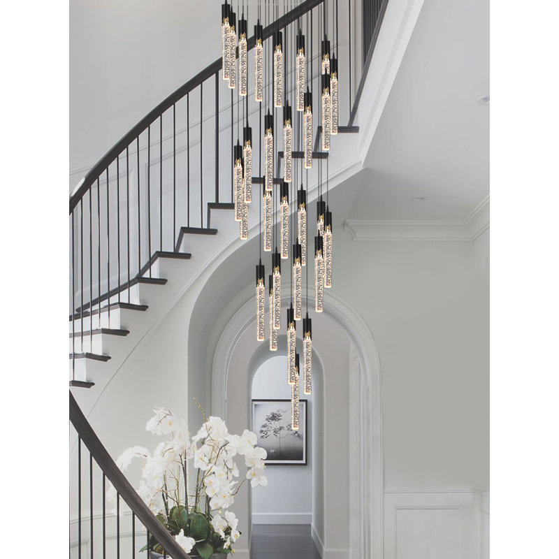 Orren Ellis Addiley 12ft Large Dimmable Chandelier High Ceilings 28 ...