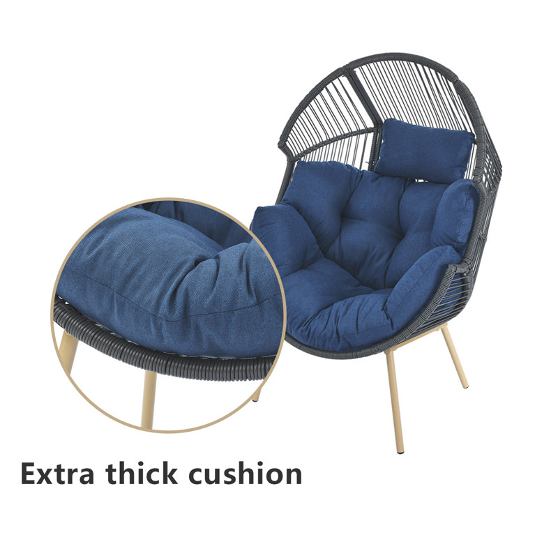 Dakota Fields Baja Swing Chair Hammock with Cushion and Ottoman ...