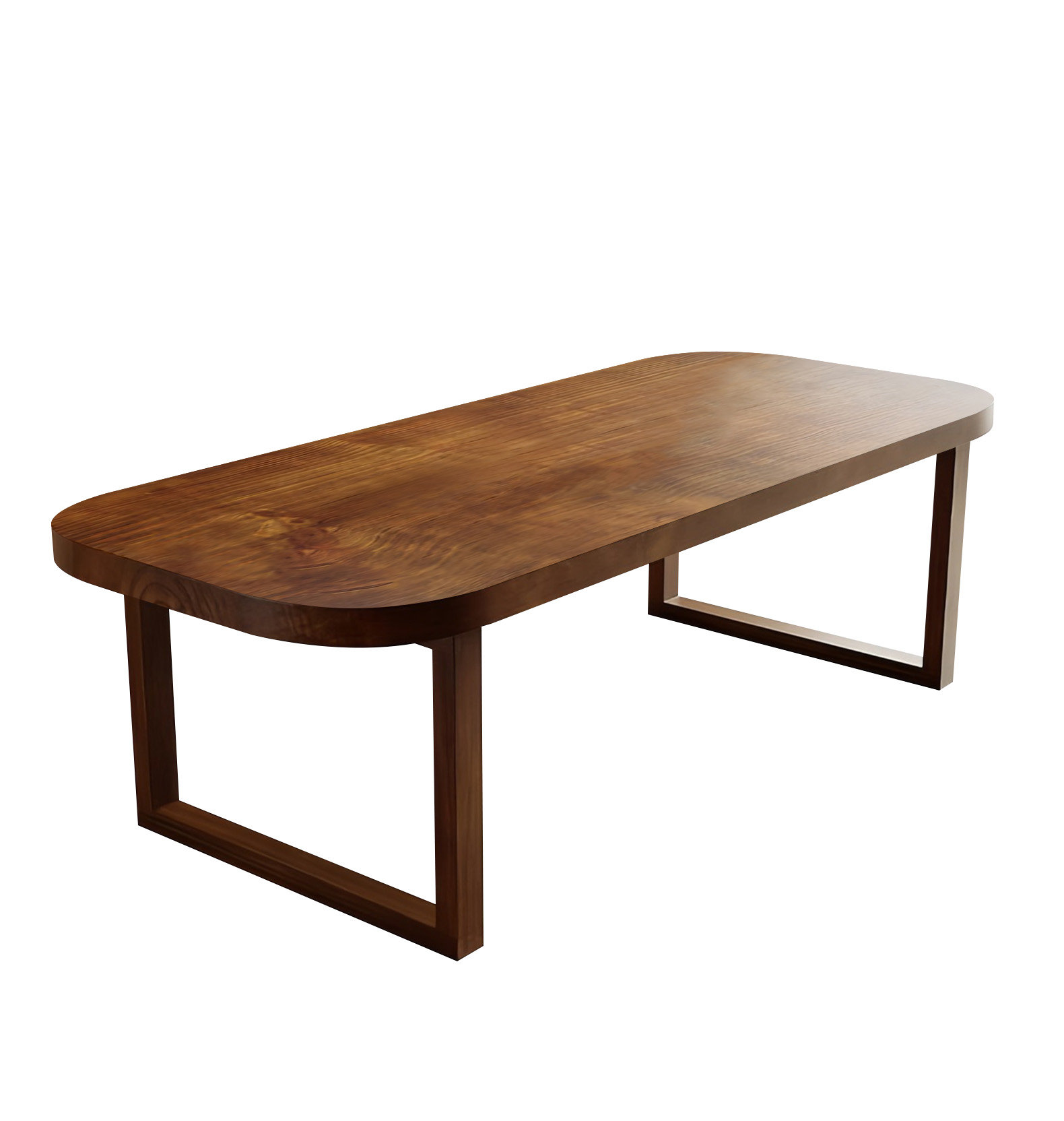 Latitude Run® Brown solid wood two-legged conference table | Wayfair