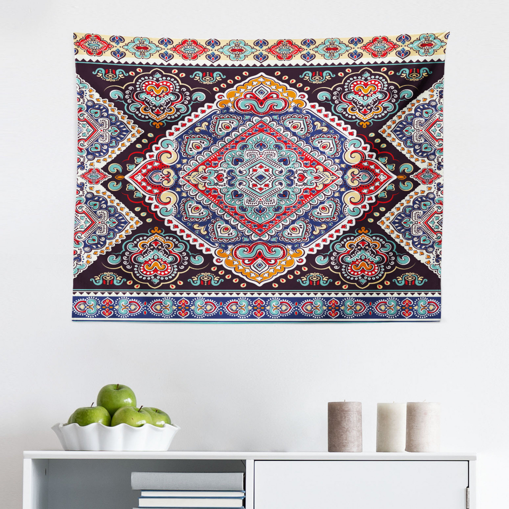 East Urban Home Ethnic Tapestry, Vibrant Vintage Framework Bohemian ...