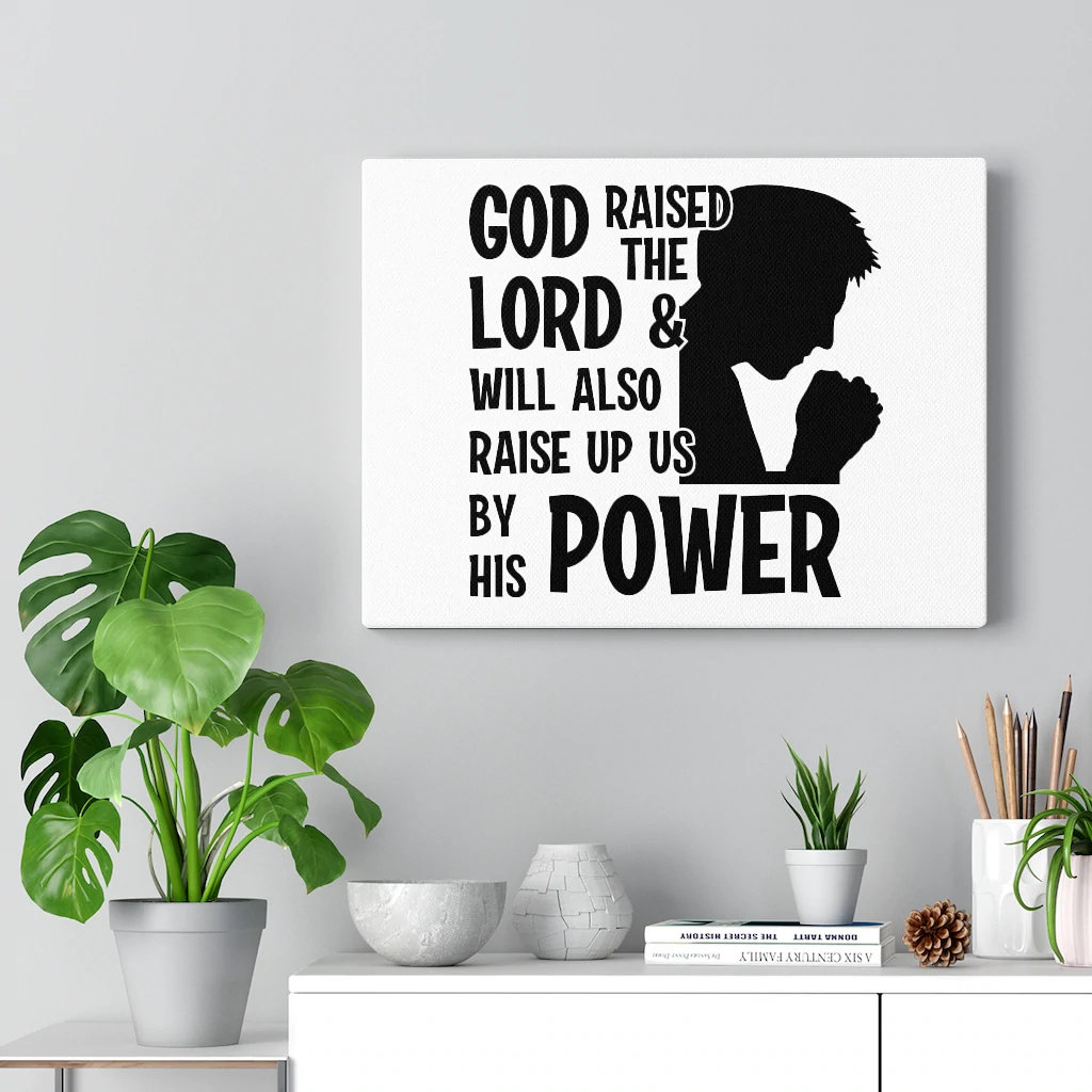 Trinx Raise Us Up By His Power Christian Wall Art Bible Verse Print ...