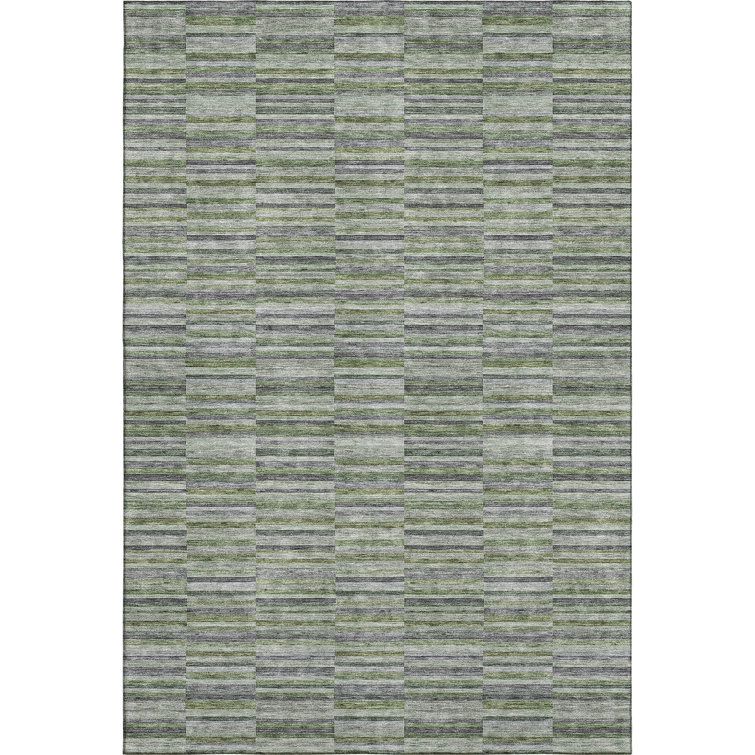 Bungalow Rose Premium Machine Washable Prisco Olive Rug | Wayfair