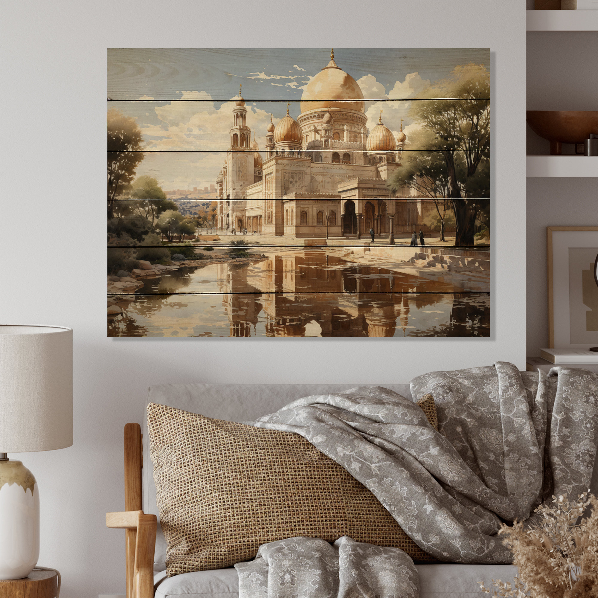 Red Barrel Studio Islam Art Golden Dome II On Wood Print - Wayfair Canada