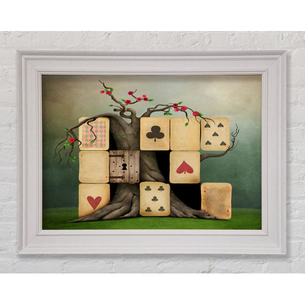 Happy Larry Alice In Wonderland Dice Tree Framed Print | Wayfair.co.uk