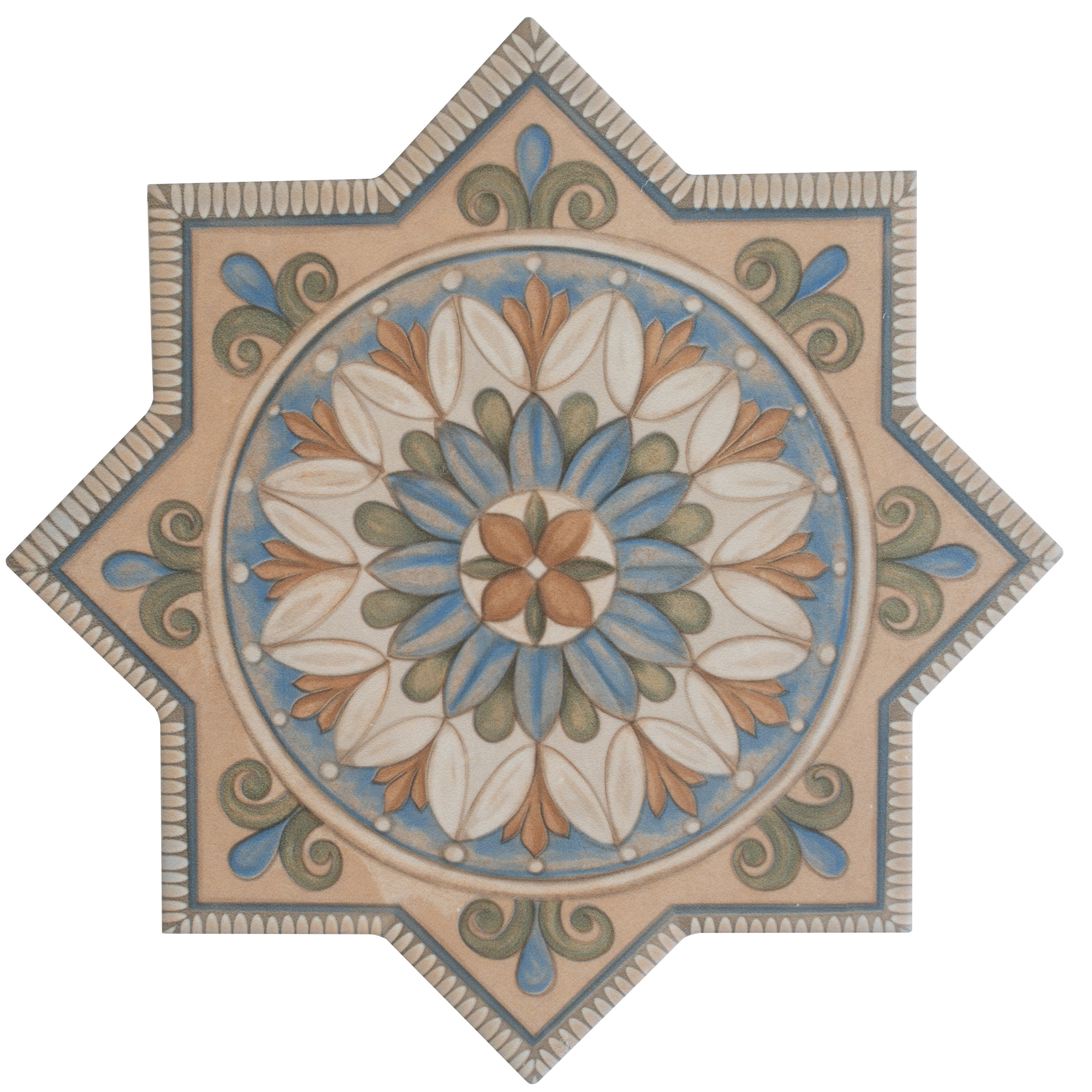 Apollo Tile Terralis 7 X 7 In. Matte Terracoota Sage Green-Blue ...