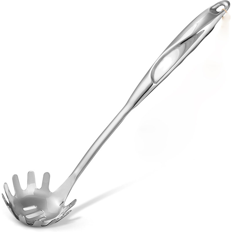 Unkoma Stainless Steel Spaghetti Spoon, Pasta Spoon with Teeth,Metal ...
