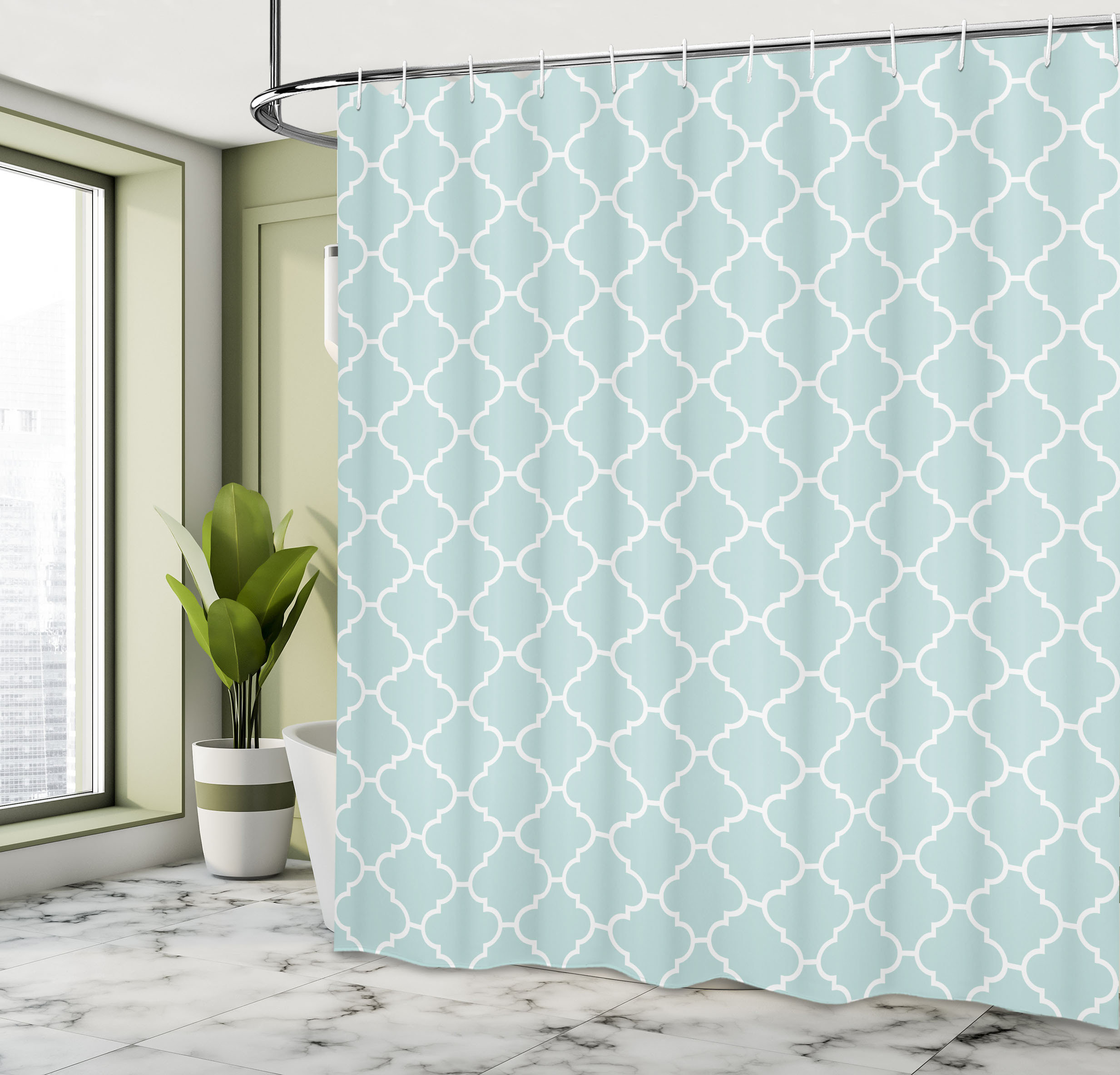 East Urban Home Geometric Shower Curtain Pattern of Simple Modern | Wayfair