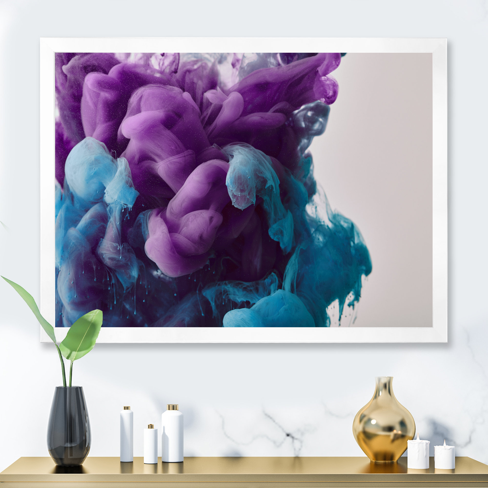 Wrought Studio Purple & Blue Mixing Liquid Ink " Purple & Blue Mixing ...