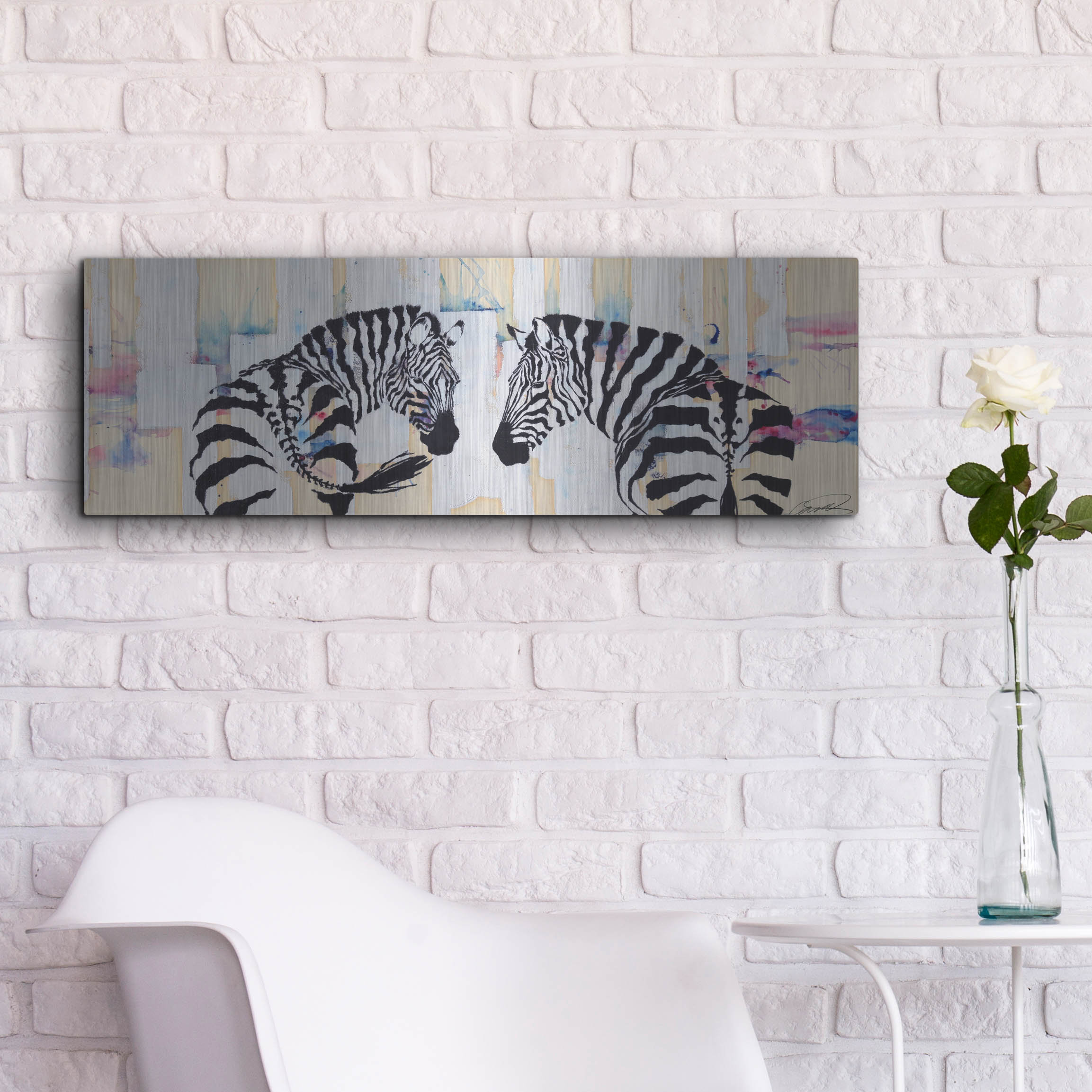 Dakota Fields " Zebra Gates " by Robert Campbell on Metal | Wayfair