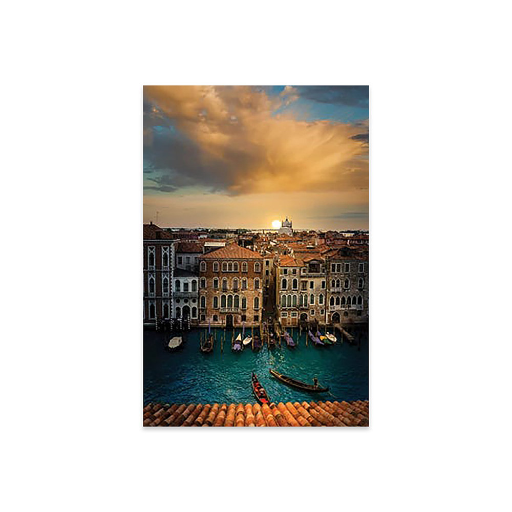 Latitude Run® Coucher de soleil à Venise par Enzo Romano - impression ...