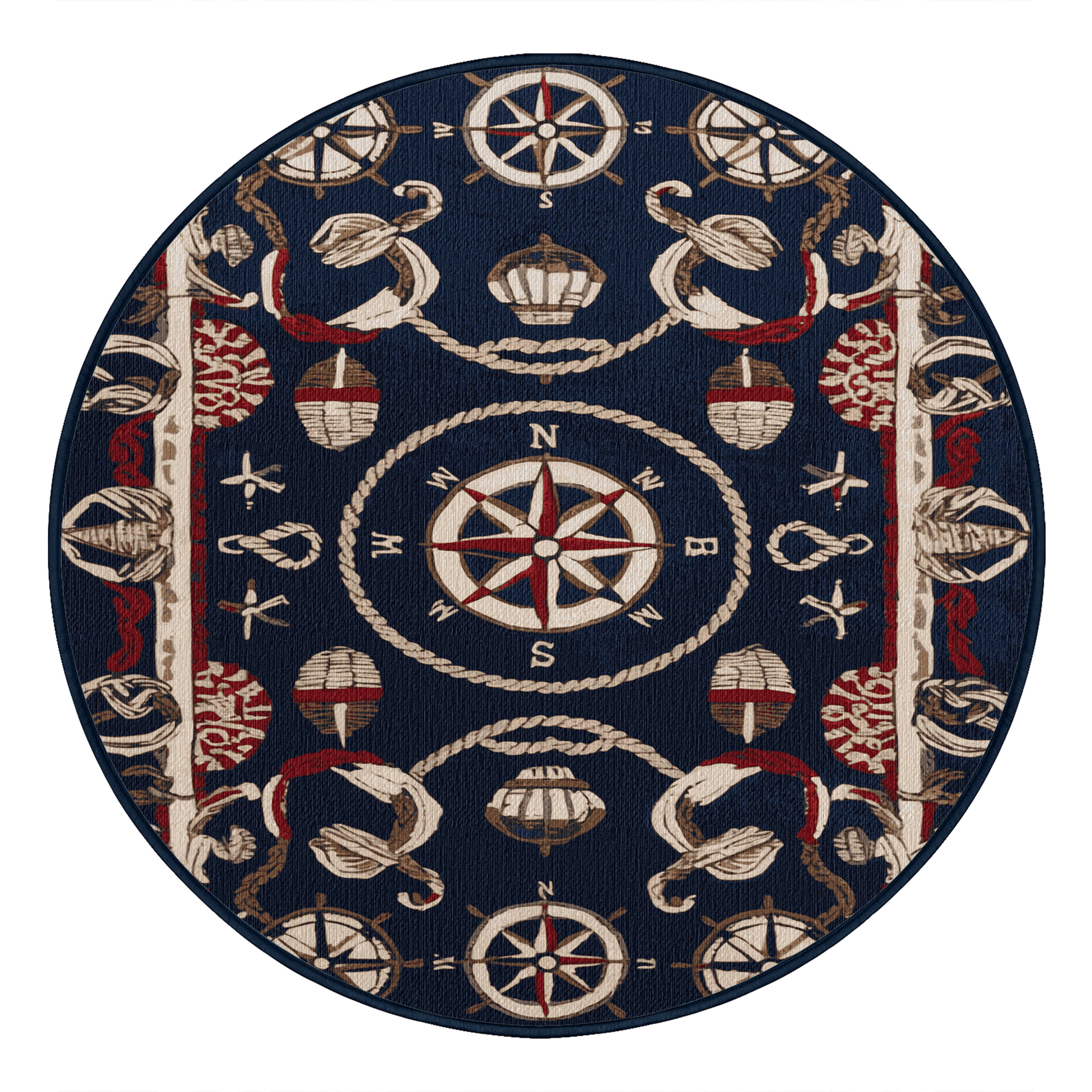 Longshore Tides Washable Pacific nautical Nautical Area Rug | Wayfair