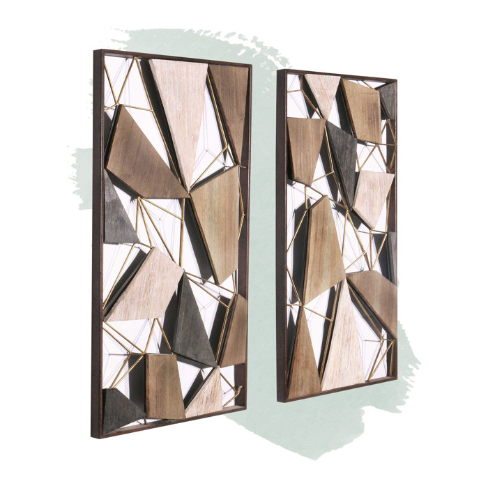 Wade Logan® Brison Handmade Modern Abstract Wall Decor & Reviews | Wayfair