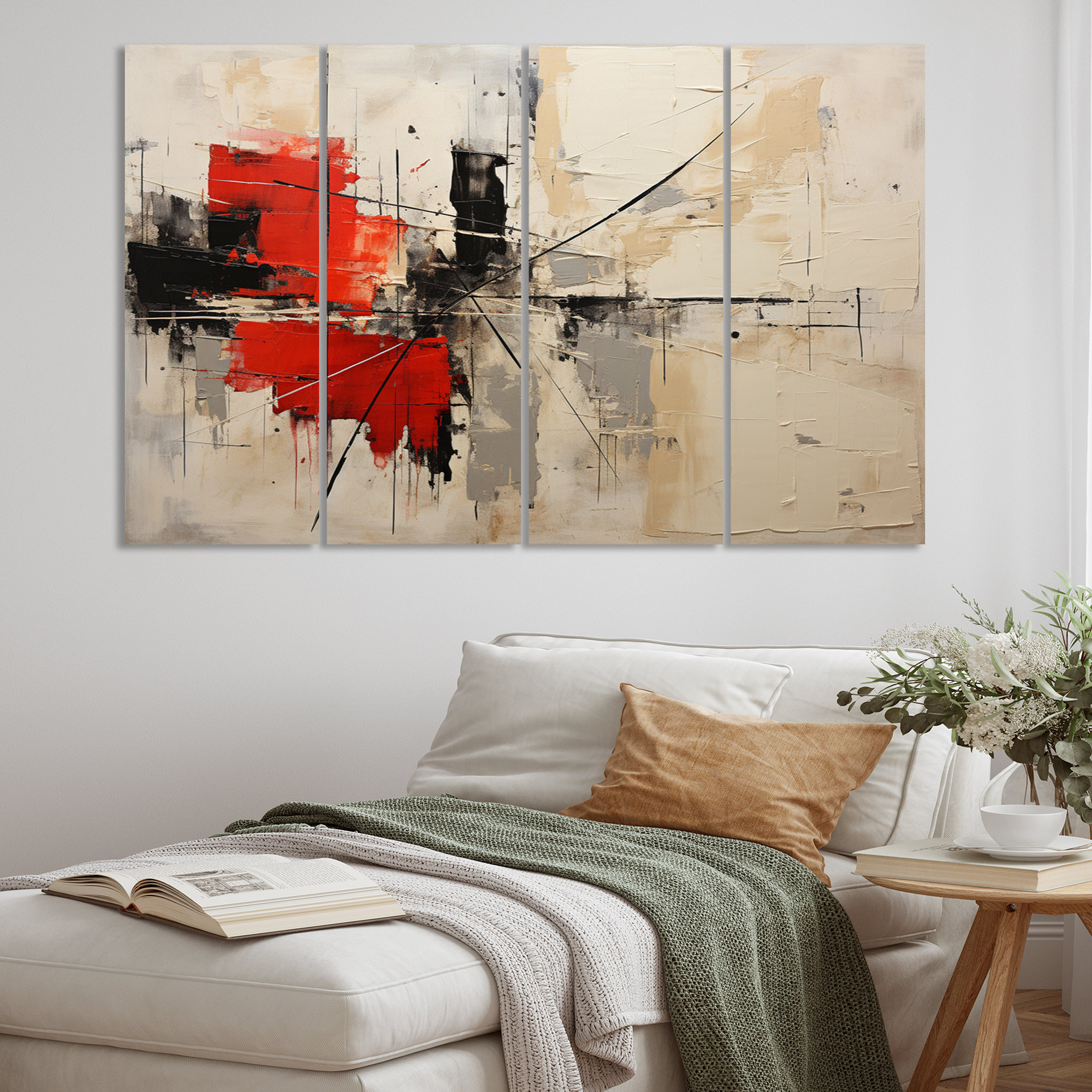 Design Art Abstract Duality I - Abstract Collages Wall Art Print - 4 ...