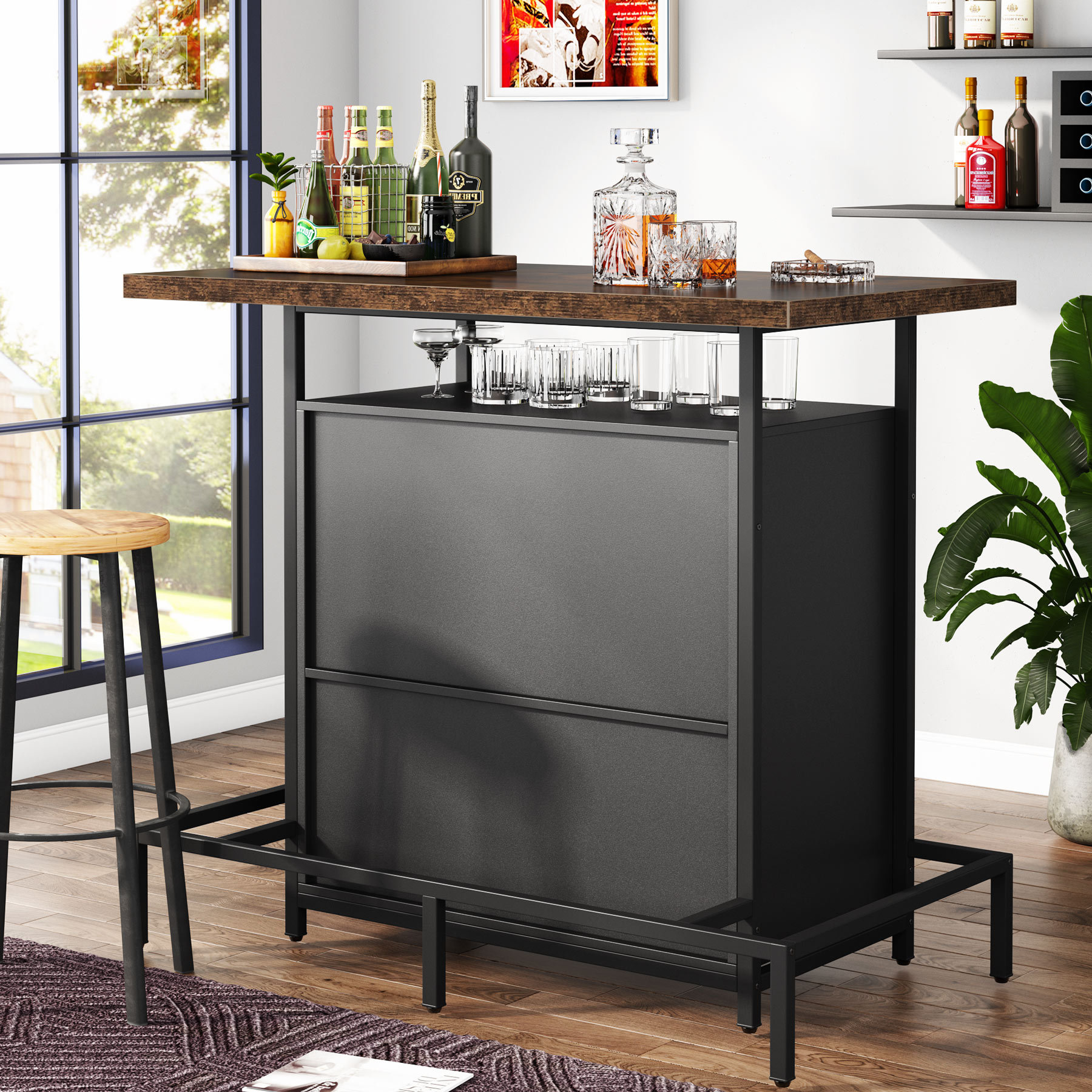 17 Stories Ripken Bar with Wine Storage & Reviews | Wayfair