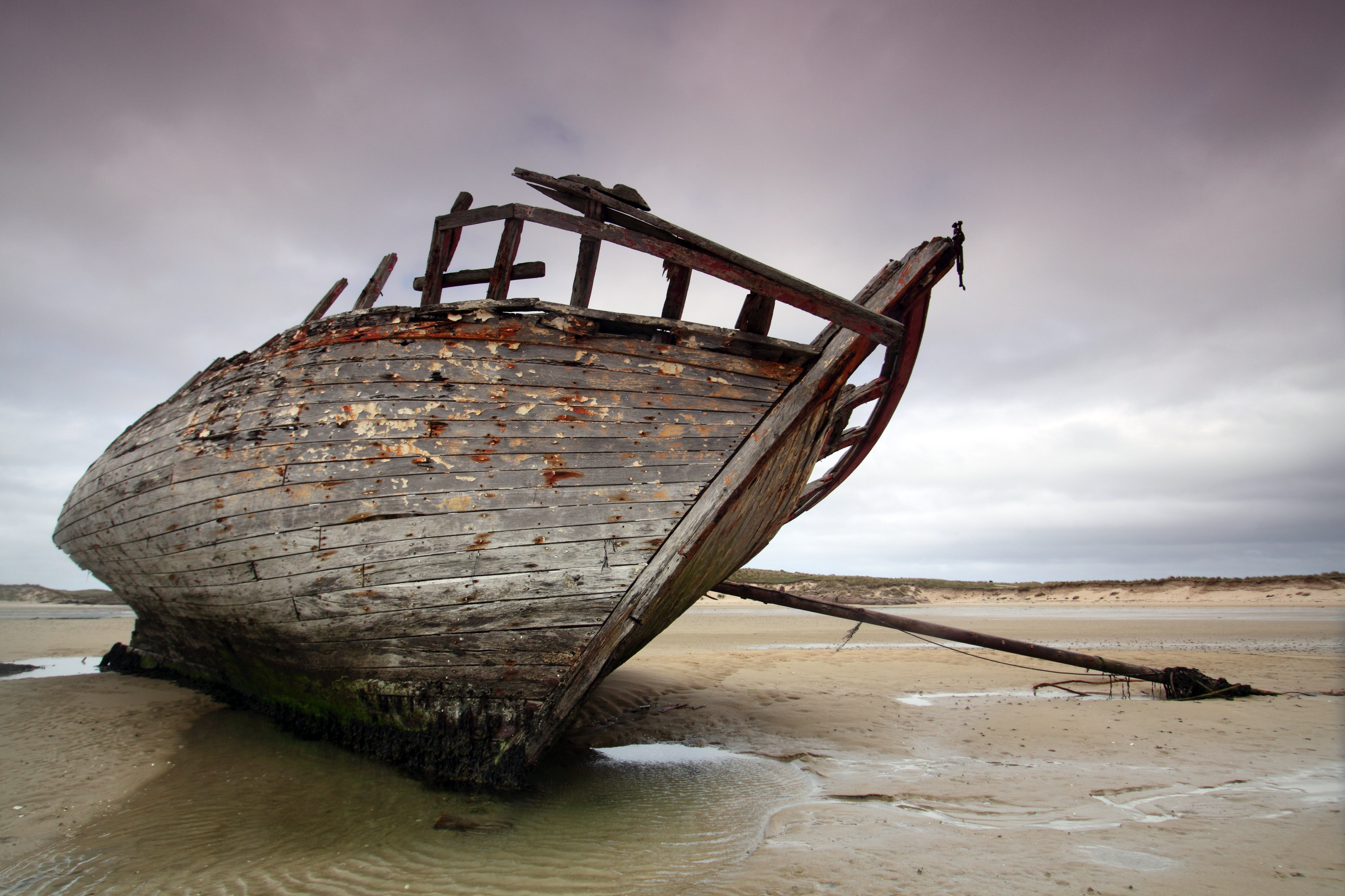Breakwater Bay Wreck at Bunbeg Beach - Wrapped Canvas Photograph | Wayfair