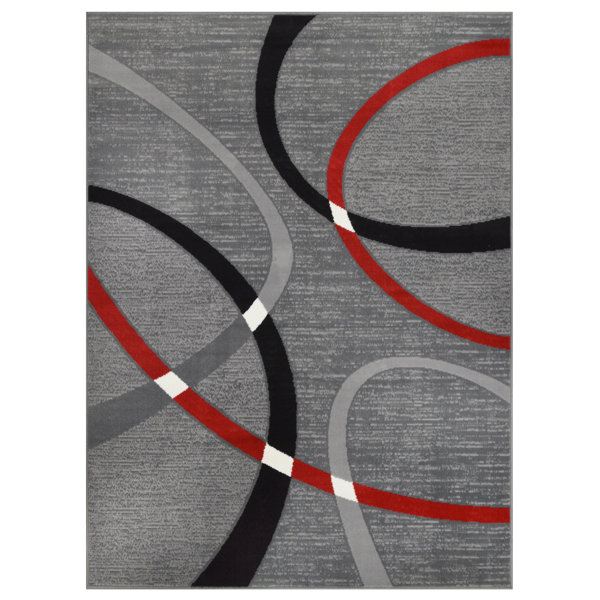 Wrought Studio Rashmi Geometric Fireball Area Rug & Reviews | Wayfair