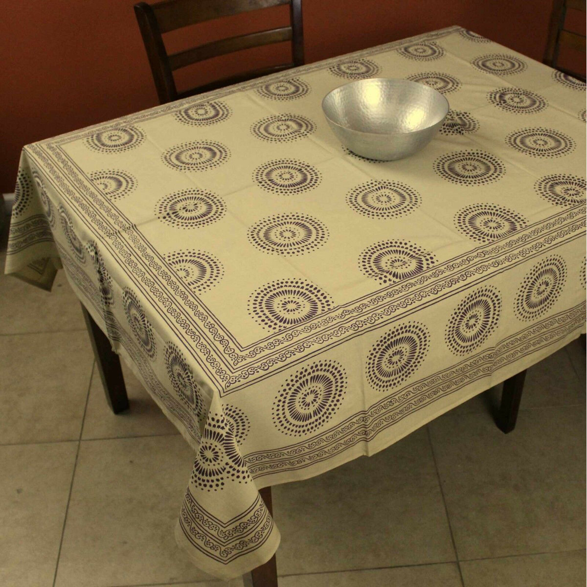 World Menagerie Nigol Cotton Circle Print Tablecloth | Wayfair